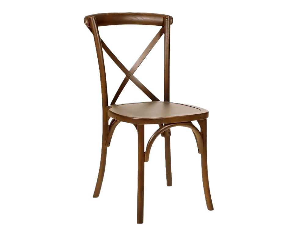 Walnut Crossback Dining Chair - Prestige Events